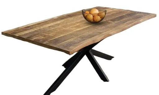 Kamala Natural Edge Fixed Top Dining Table 1.4m — Indigo Home and Gift